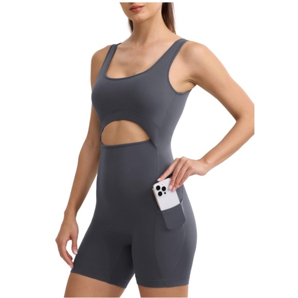 Pants & Jumpsuits | Nwt Enerbloom Womens Athletic Workout Romper With ...